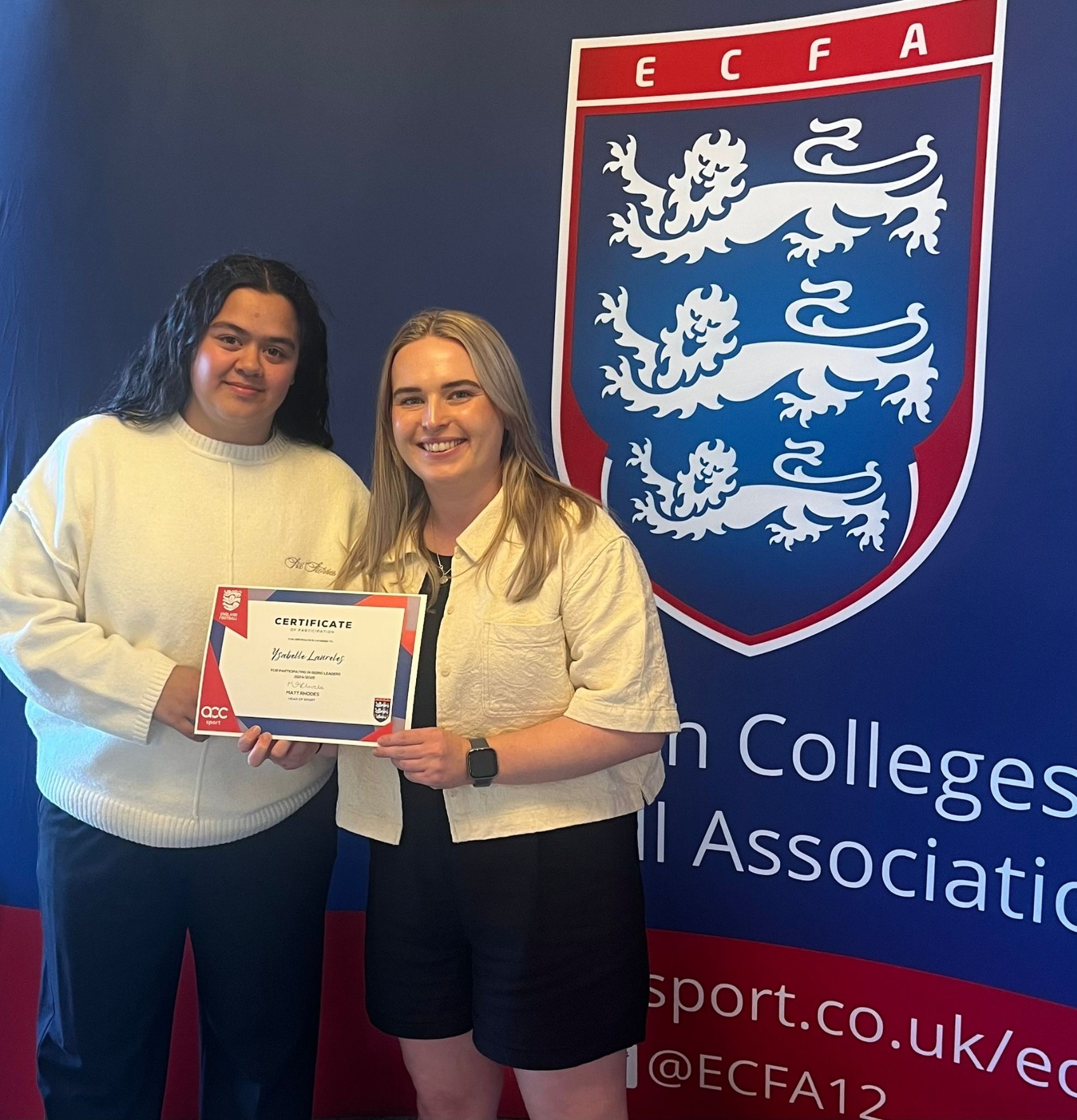 Sport student Issy takes the lead with national football leadership ...